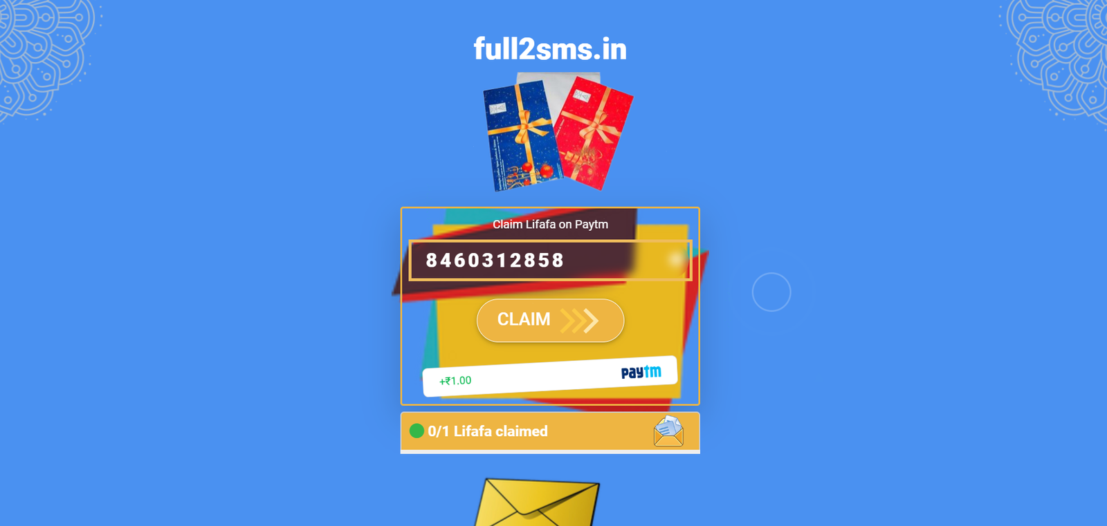 Giveaway king new year special lifafa - Claim Lifafa | FULL2SMS.IN